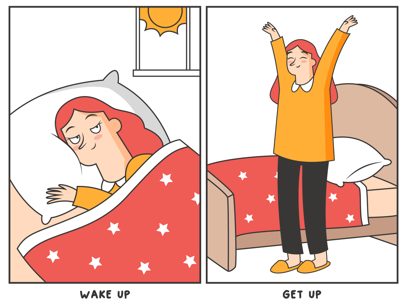 Рассказали, чем отличаются фразовые глаголы to wake up и to get up ...